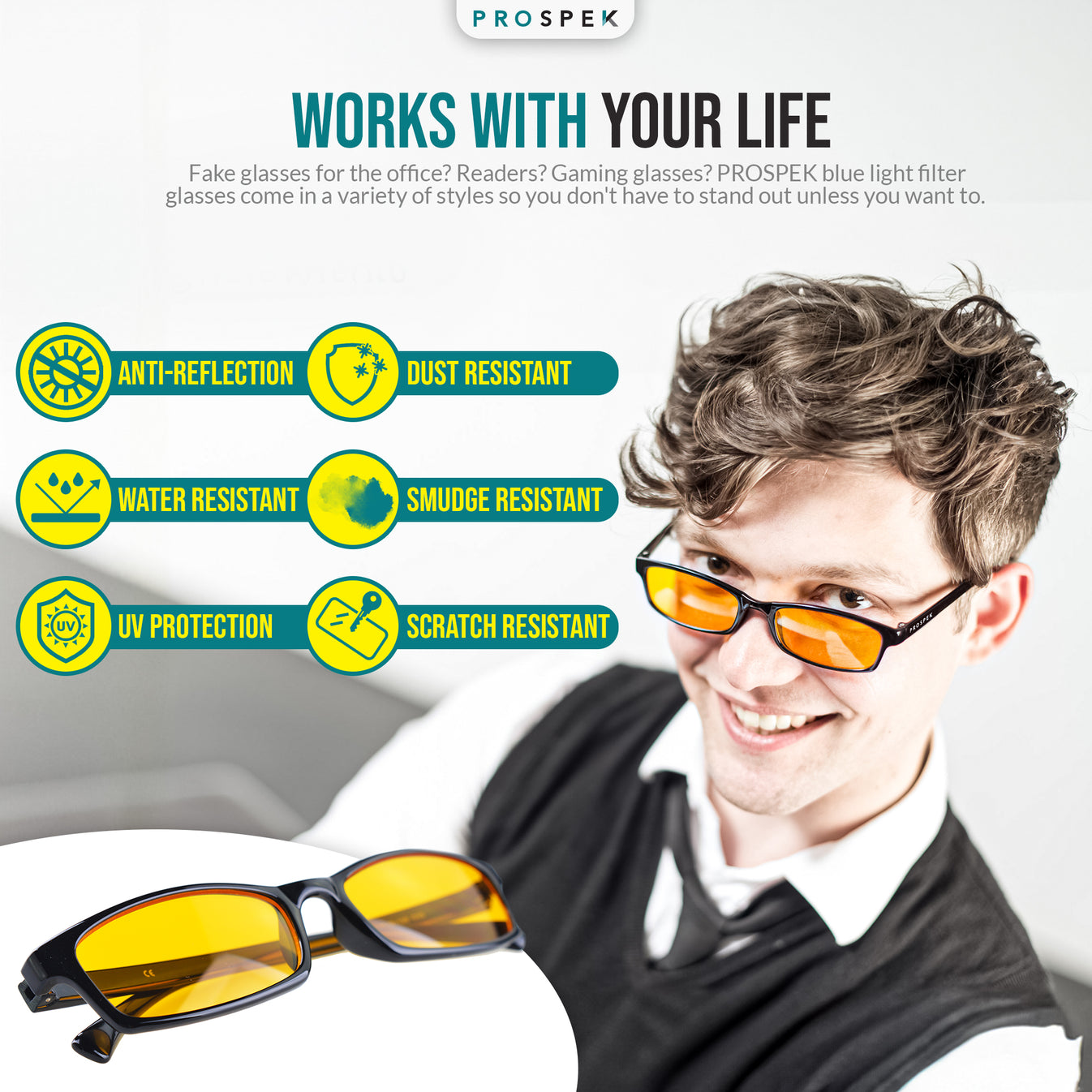 Premium Anti-Blue Light Glasses- PROSPEK Elite – Spektrum Glasses